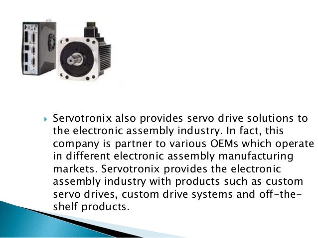 Servotronix servo drives industries