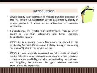 Servqual model | PPT | Business | Business and Finance