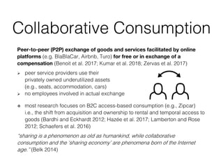 Exploring the practice of collaborative consumption | PDF | Auto Type ...