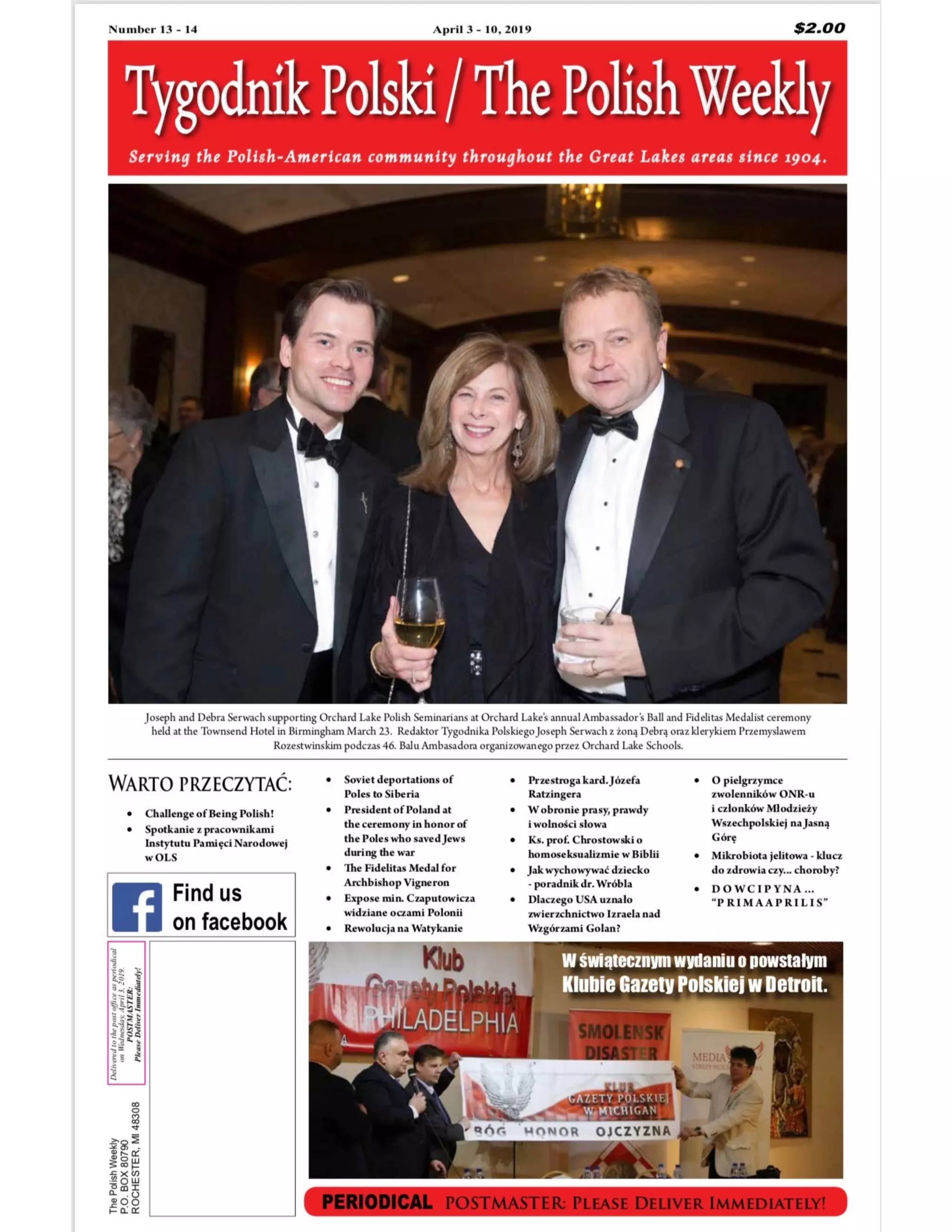 Serwach - front page Tygodnik Polski Polish Weekly April 2019 | PDF