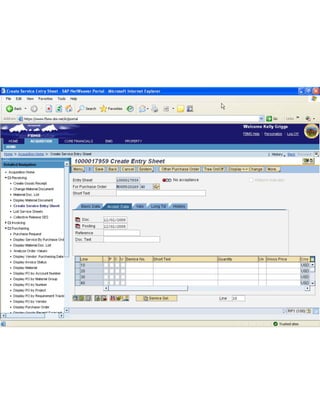 SERVICE ENTRY SHEET IN SAP MATERIAL MANAGEMENT.pdf