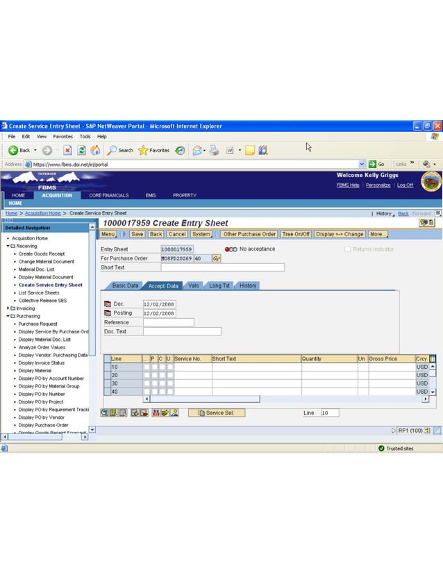 SERVICE ENTRY SHEET IN SAP MATERIAL MANAGEMENT.pdf