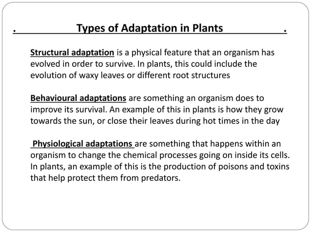 Plant adaptions in adverse soil water conditions | PPTX | Gardening ...