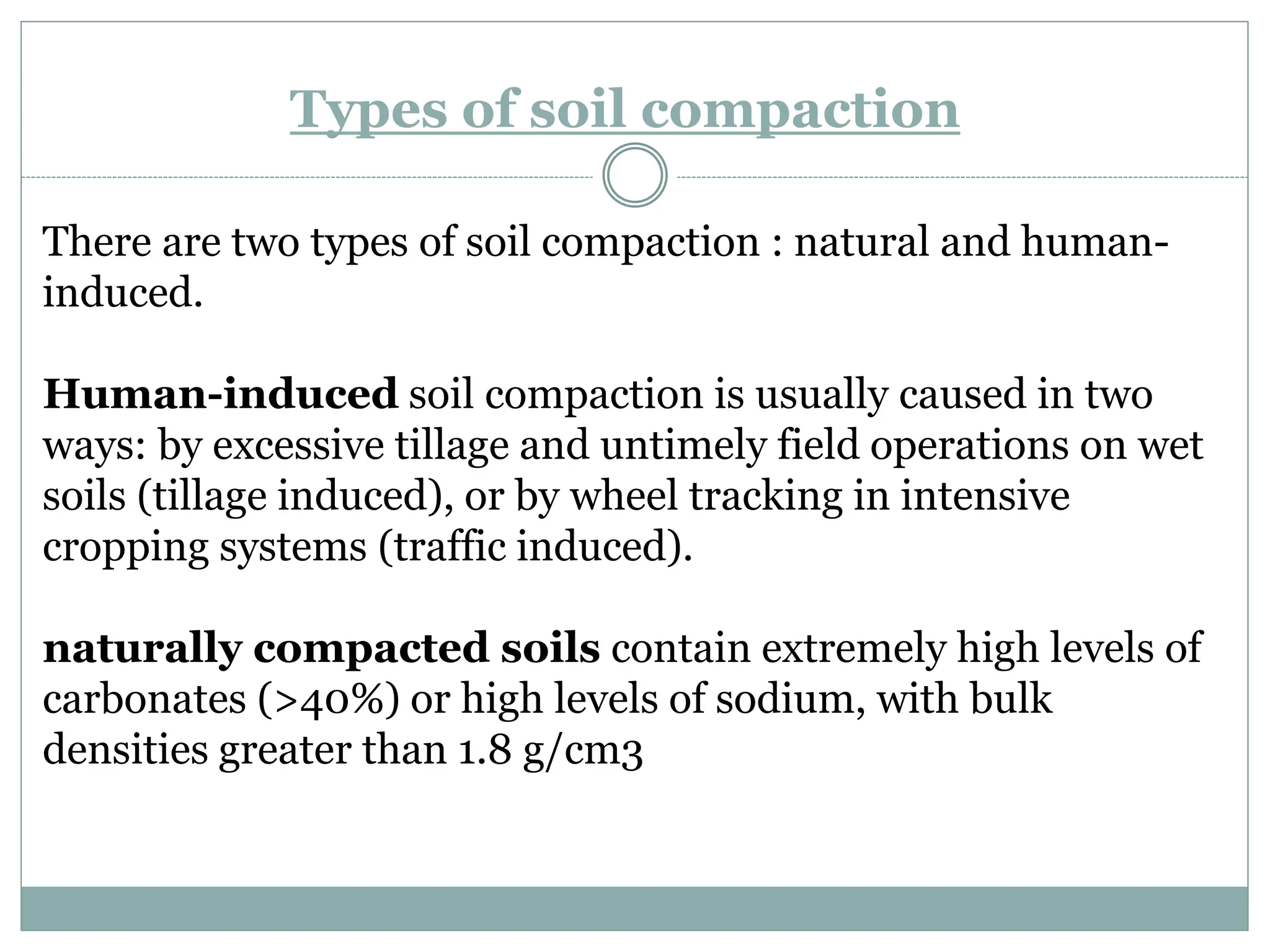 Soil compaction, types, its effects and importance of soil porosity | PPTX