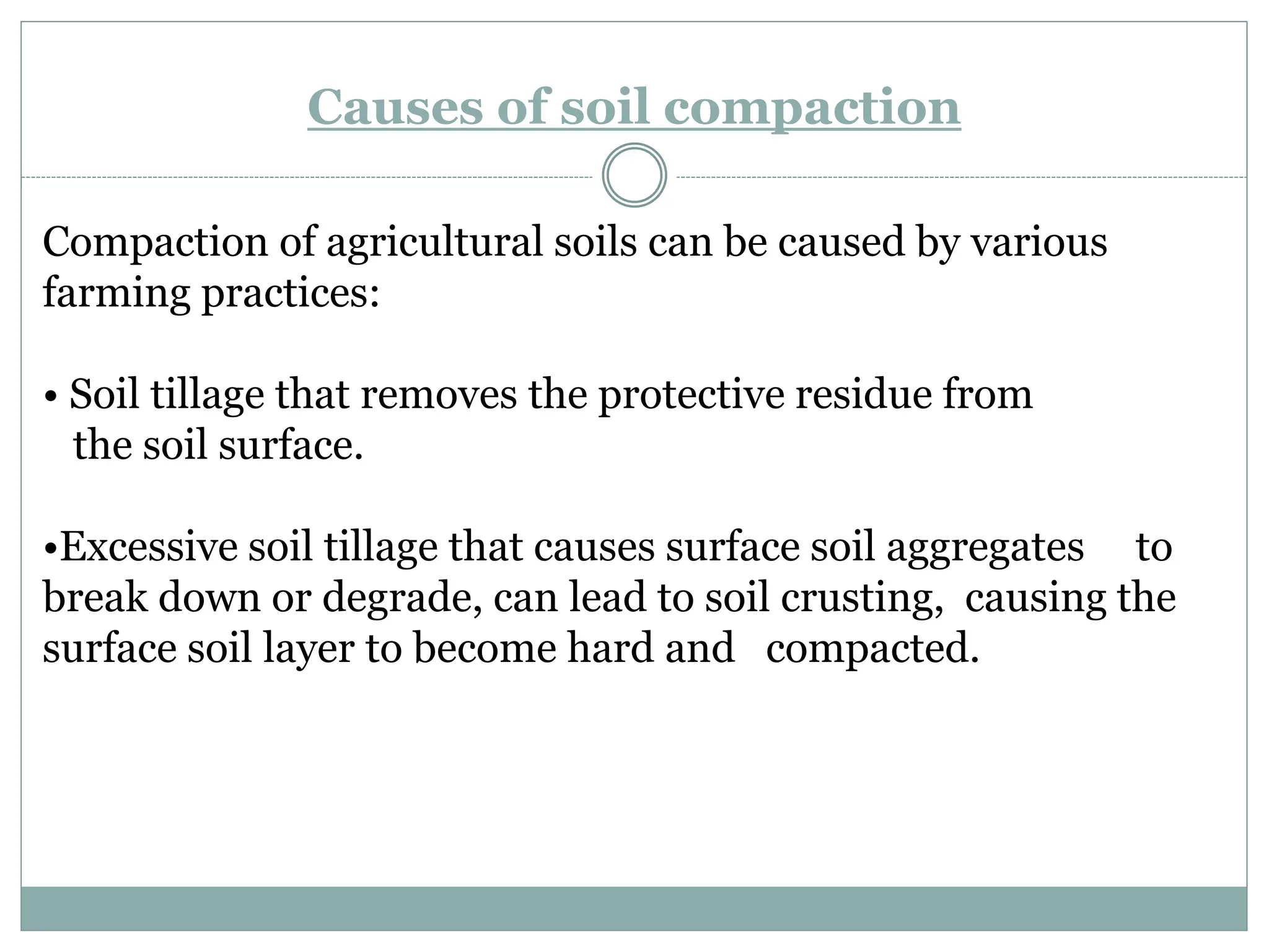 Soil compaction, types, its effects and importance of soil porosity | PPTX