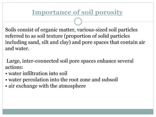 Soil compaction, types, its effects and importance of soil porosity | PPTX