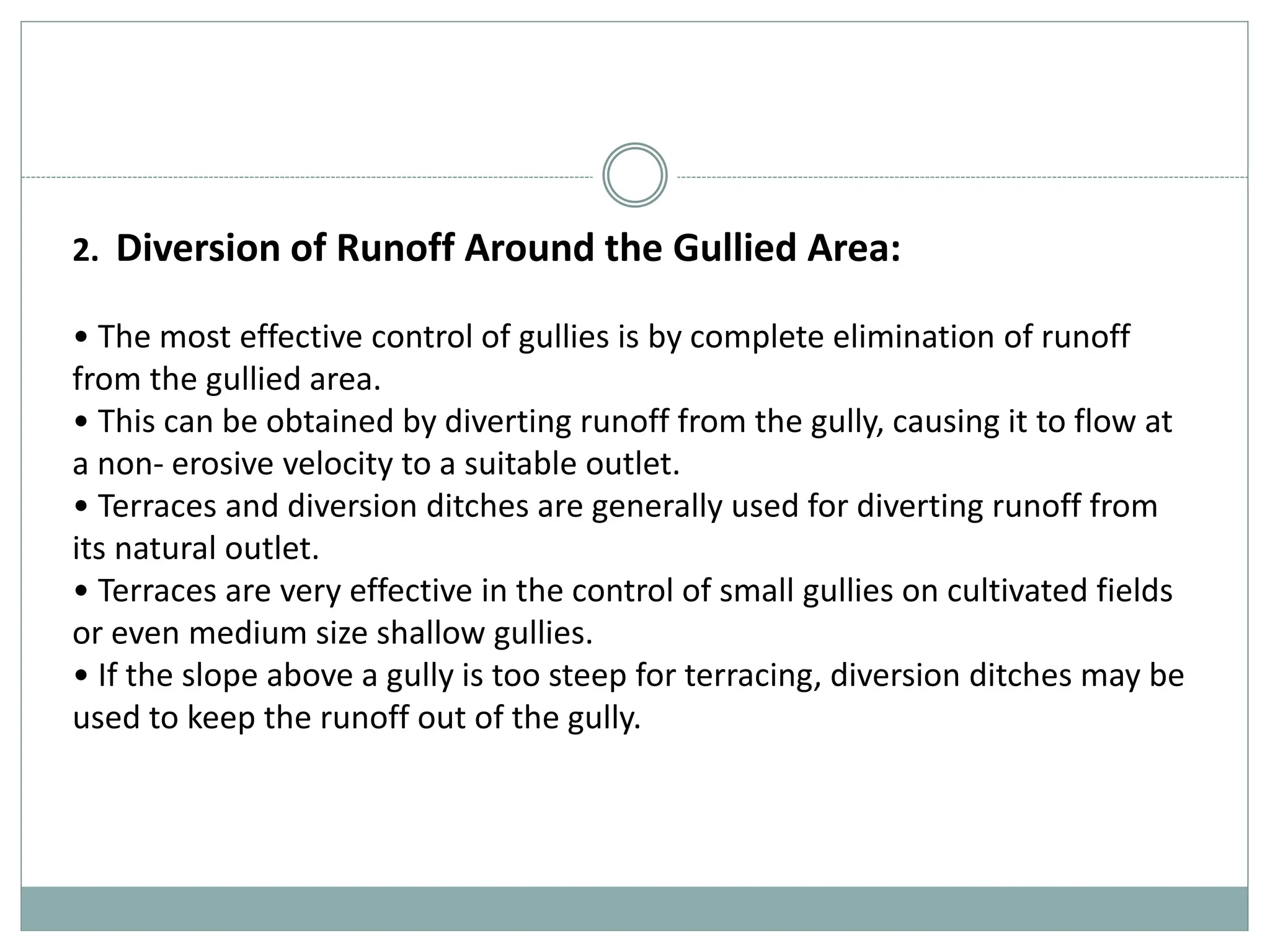 Management and control of gully erosion ppt | PPTX