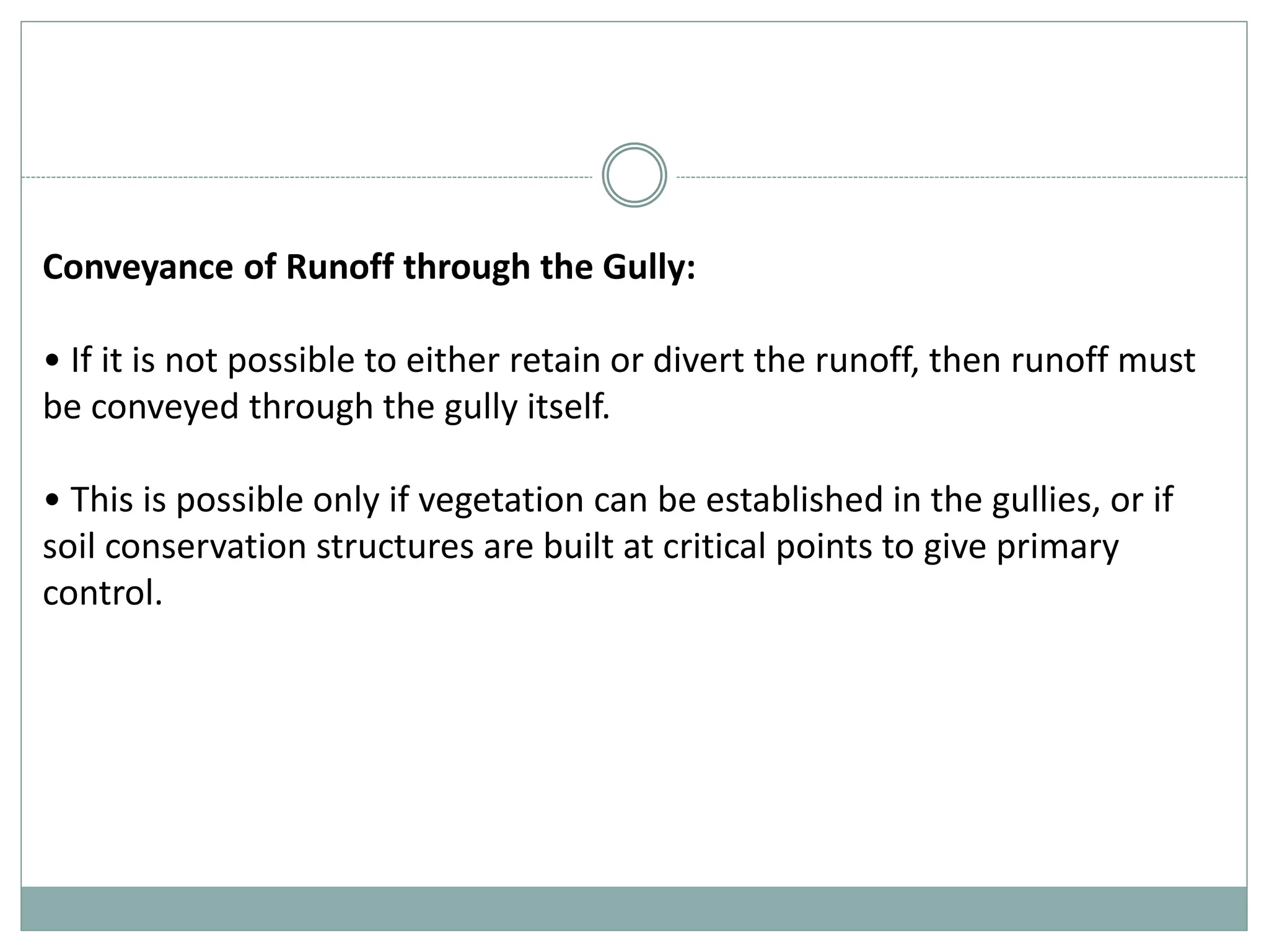 Management and control of gully erosion ppt | PPTX