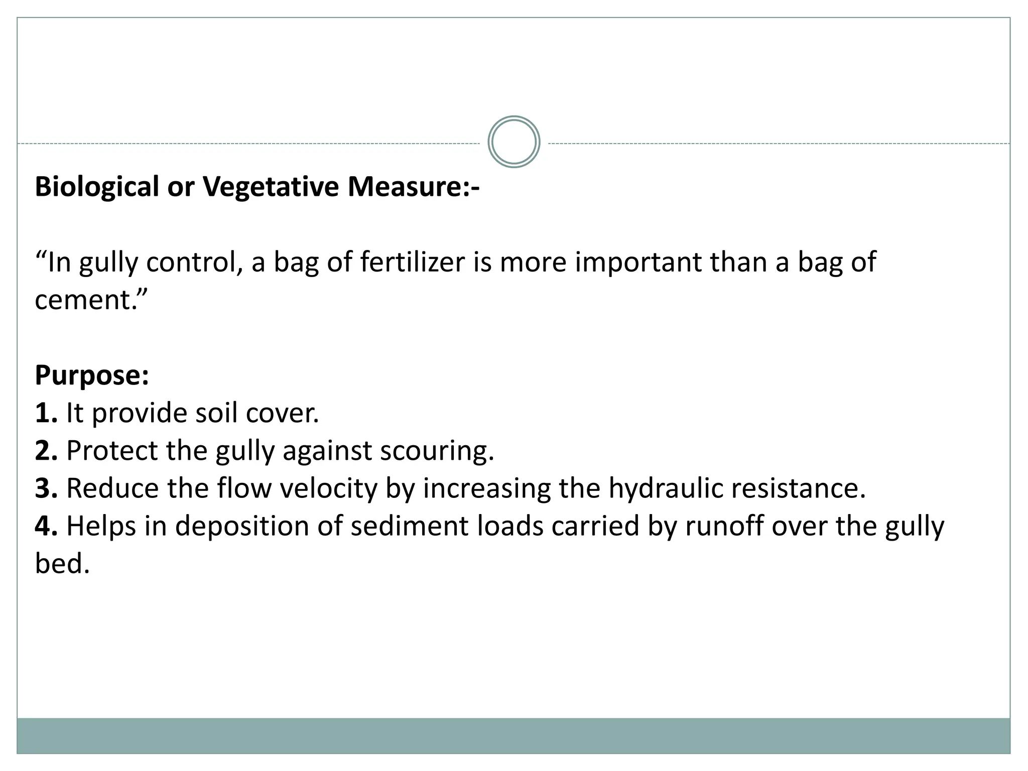 Management and control of gully erosion ppt | PPTX