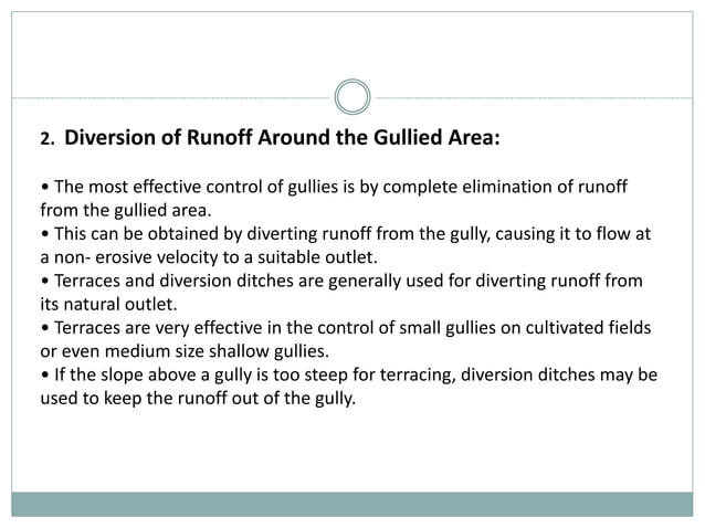 Management and control of gully erosion ppt | PPTX | Landscaping | Home ...