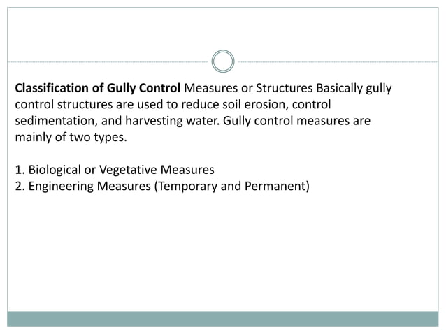 Management and control of gully erosion ppt | PPTX | Landscaping | Home ...