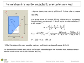 SES - Block A - Eccentric loading. Step by step example | PPT