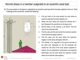 SES - Block A - Eccentric loading. Step by step example | PPT