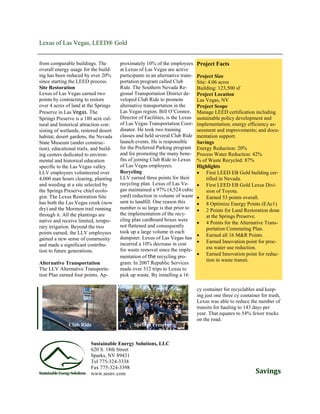 LEED EB Case Study Lexus of Las Vegas | PDF