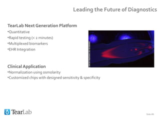 DIAGNOSTICS-IMPACT ON THE PREMIUM CHANNEL – TearLab | PPT