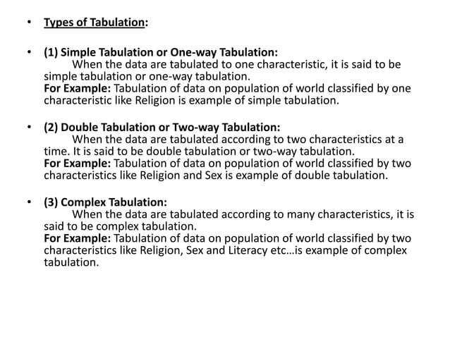Ses 4 tabulation | PPT