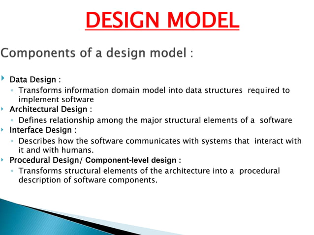 Design Model & User Interface Design in Software Engineering | PPTX