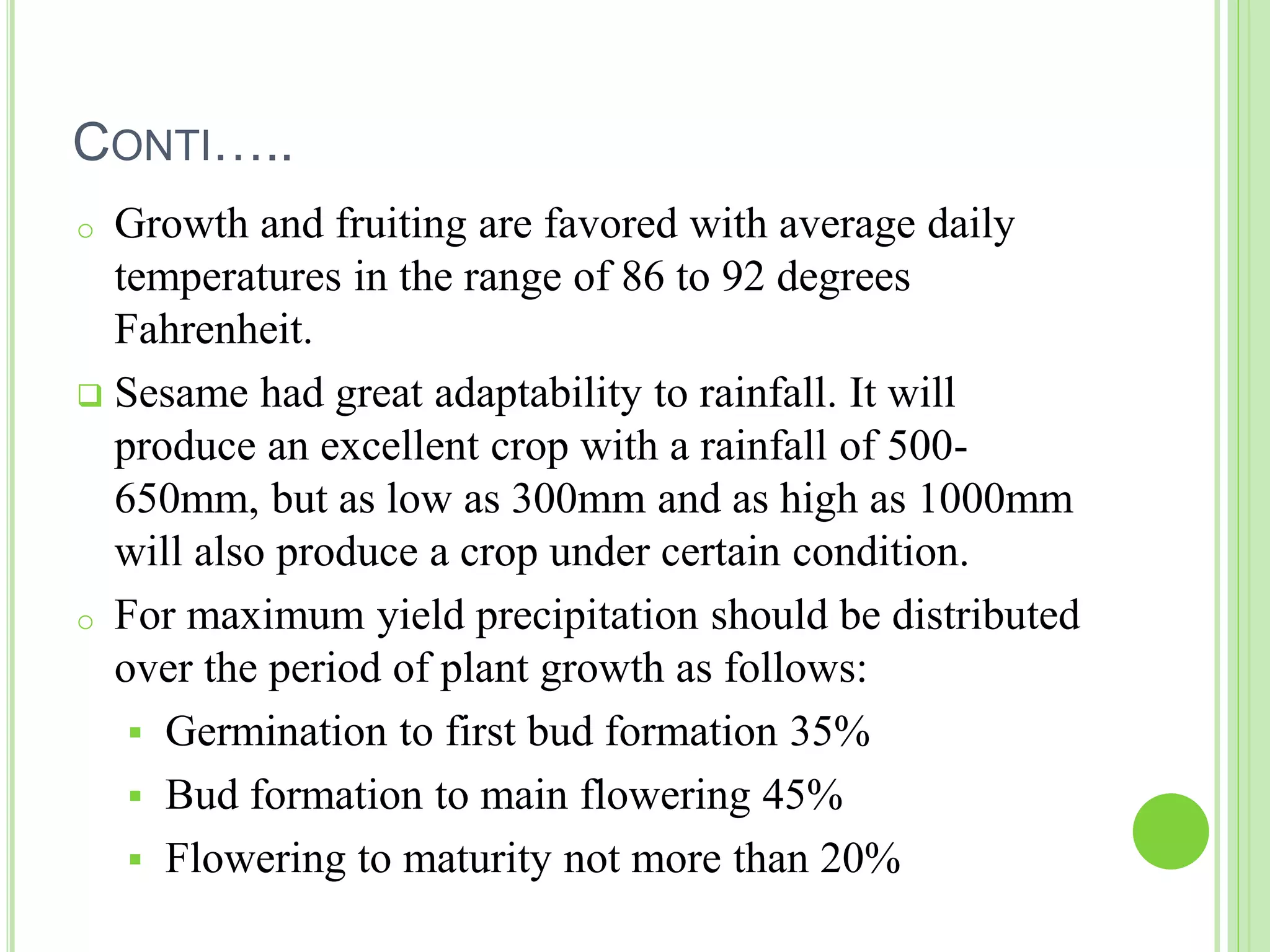 Production Technology of Sesame | PPTX