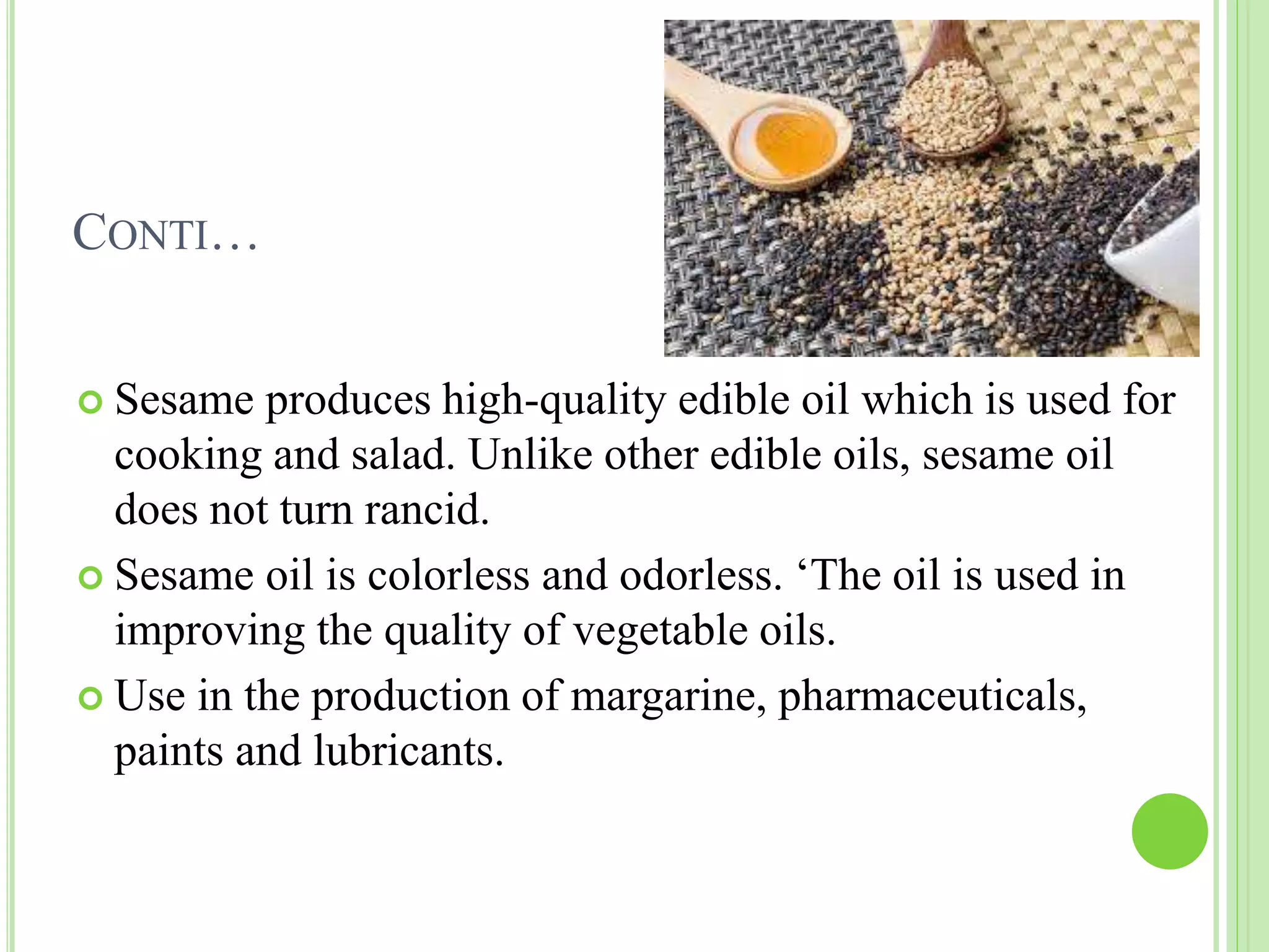 Production Technology of Sesame | PPTX