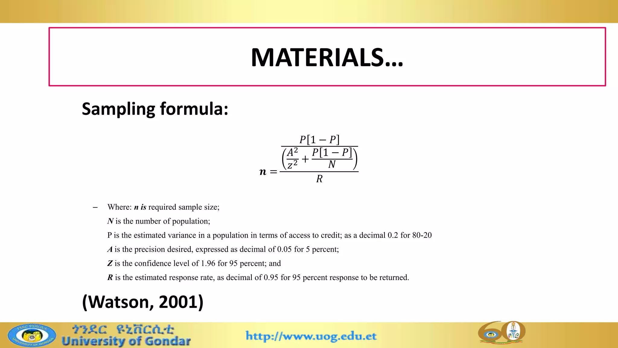 Sesame value chain finance instruments in northwestern amhara region ...
