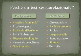 Sesamo test metodica sessuorelazionale | PPTX