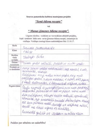 Sesavas pamatskolas receptes | PDF