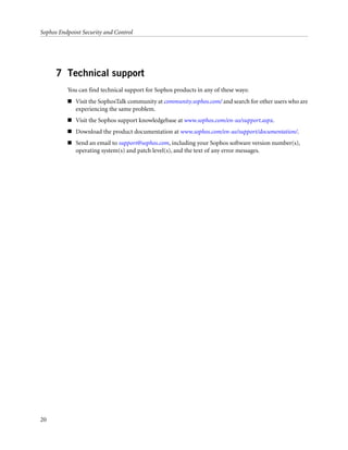 Manual Sophos | PDF | Computing | Technology & Computing