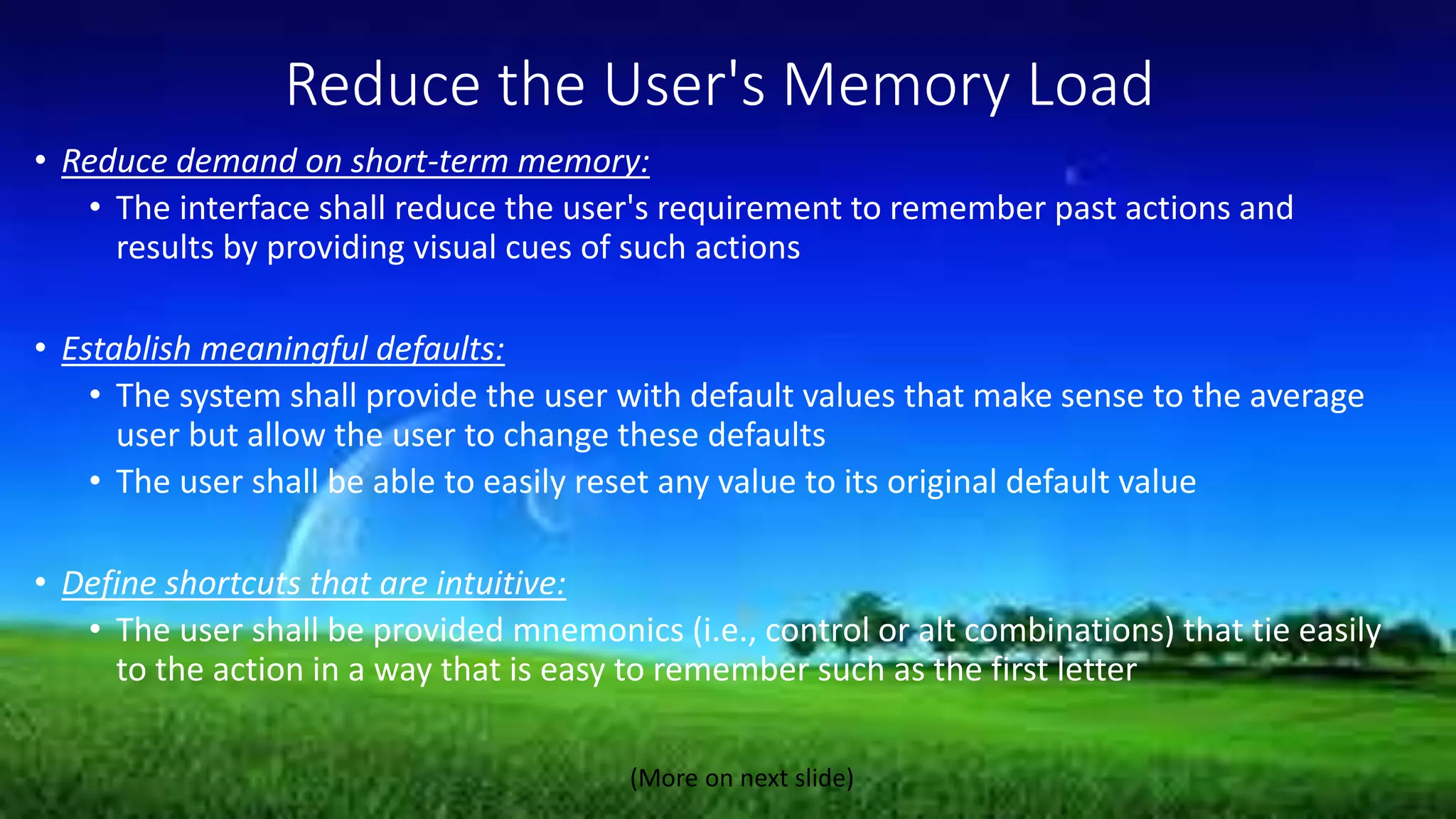 golden rules of user interface design | PPTX