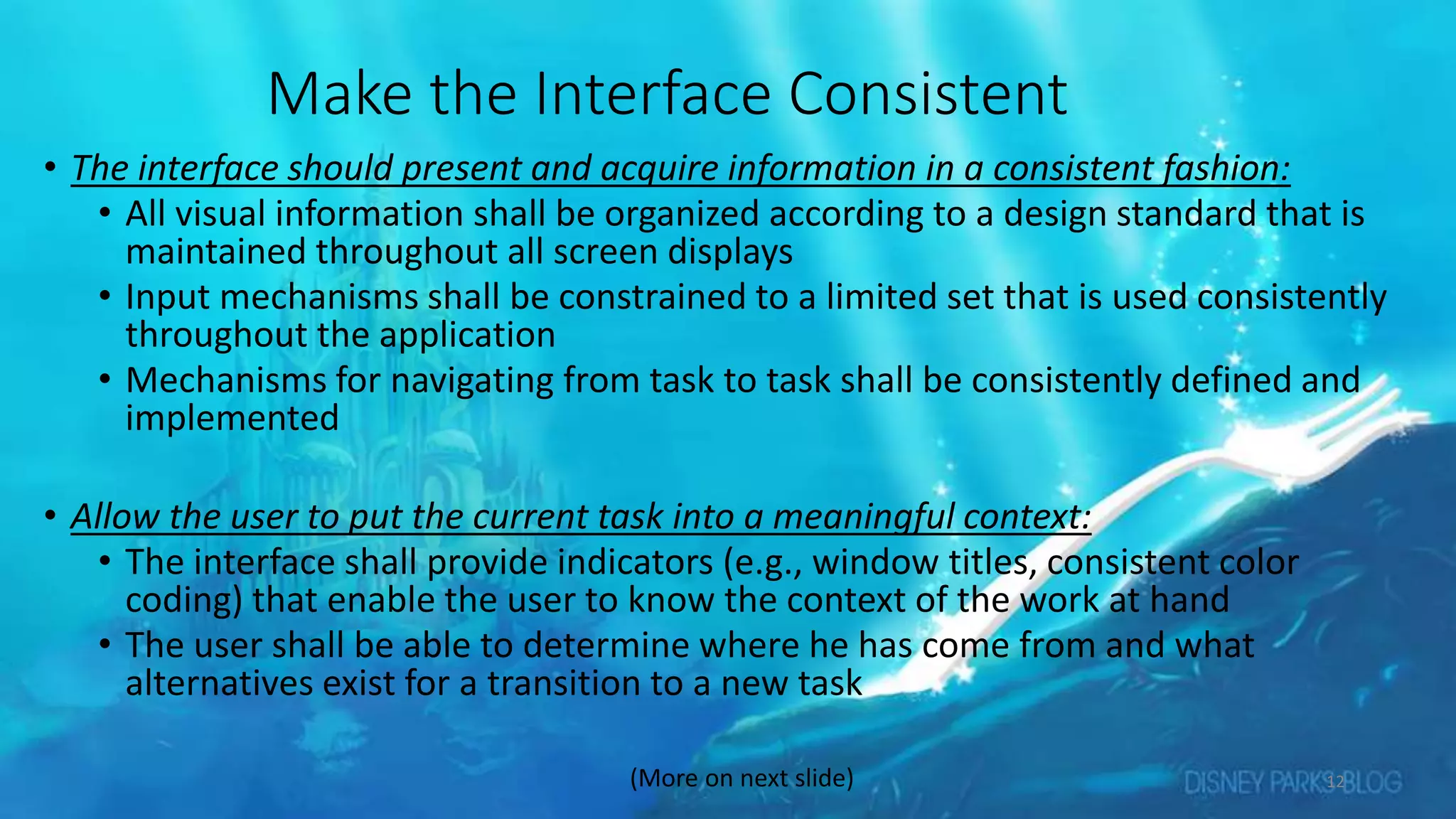 golden rules of user interface design | PPTX