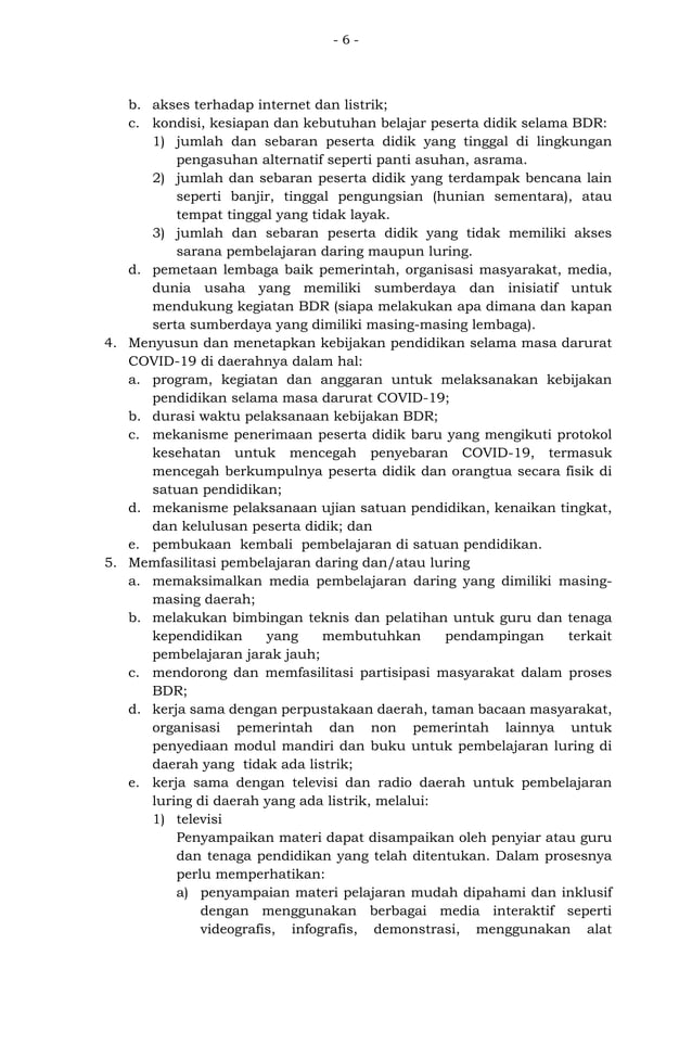 Se sesjen nomor 15 tahun 2020 ttg panduan bdr | PDF