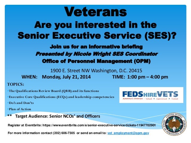 S.E.S. Information Meeting