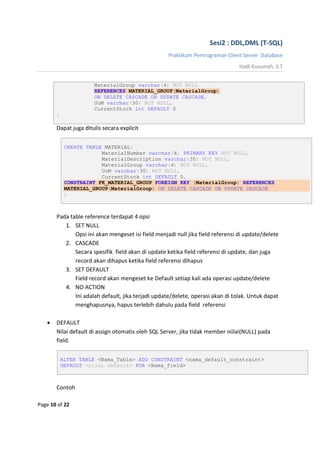 DDL dan DML | PDF