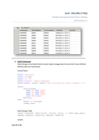 DDL dan DML | PDF