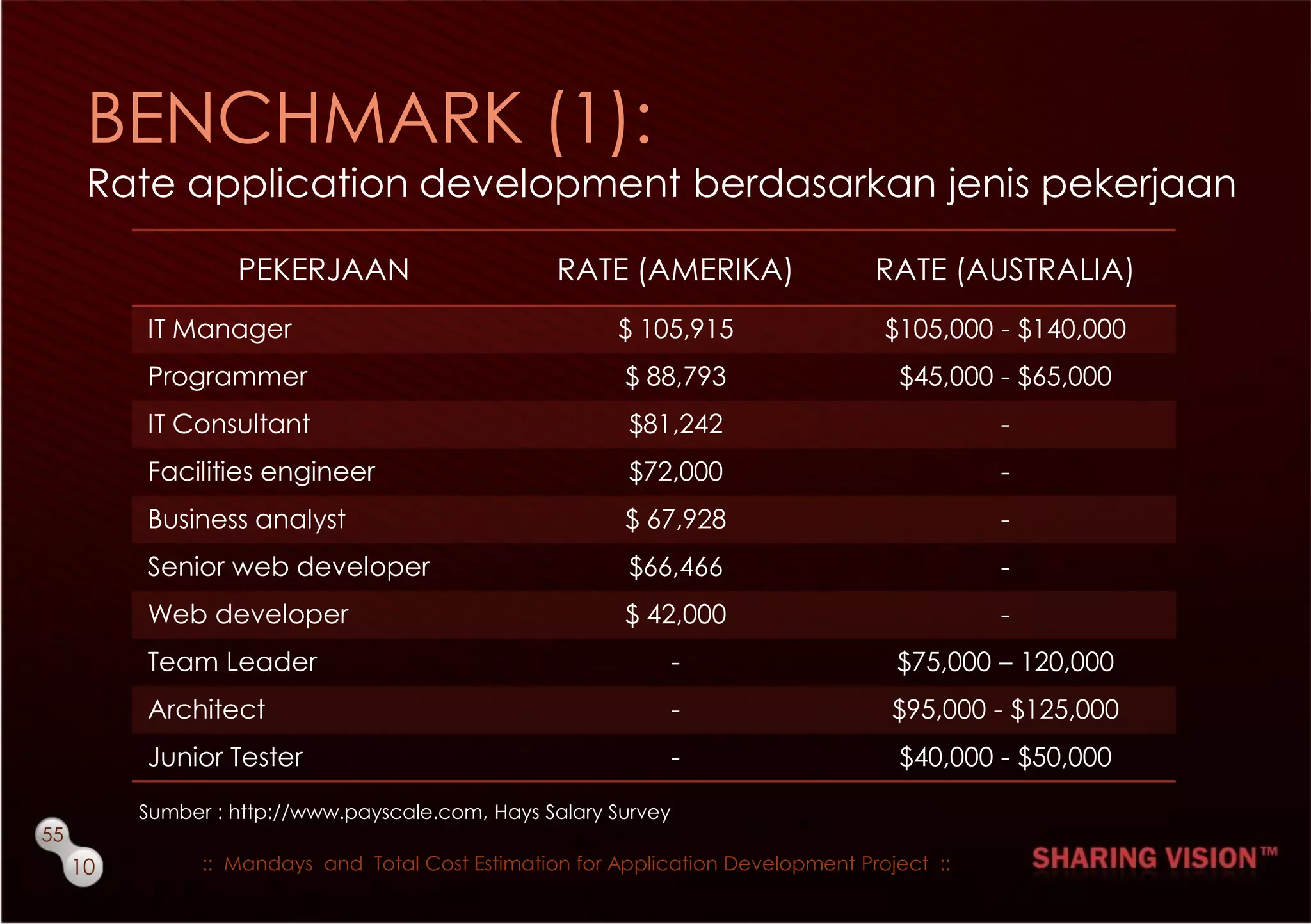 Mandays Dan Total Cost Estimation For Application Development Project | PDF
