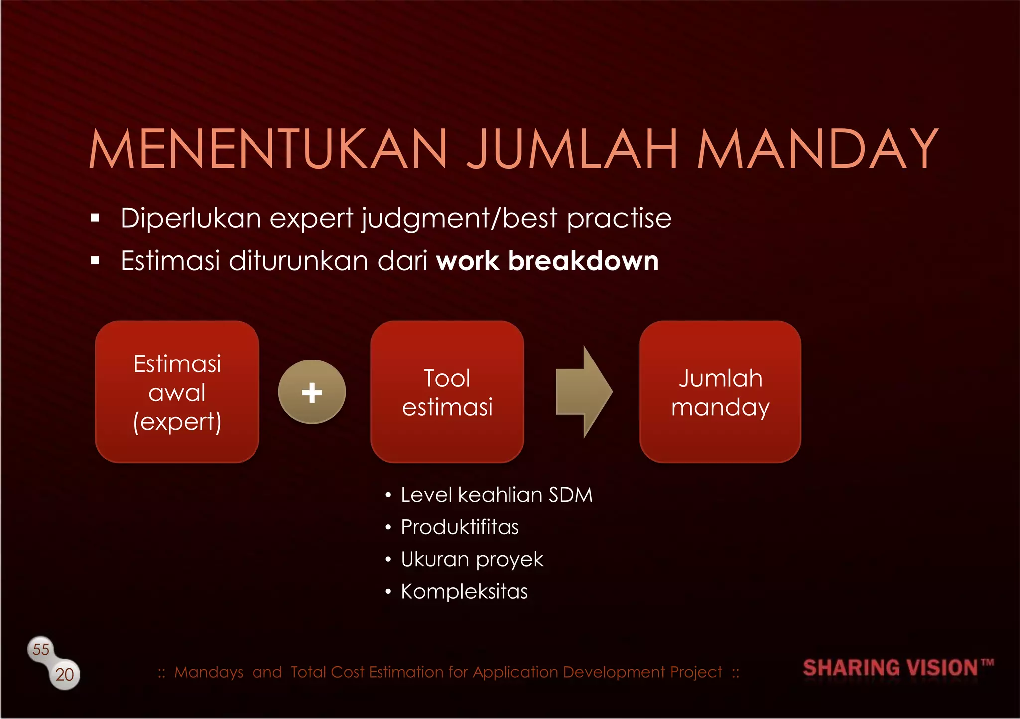 Mandays Dan Total Cost Estimation For Application Development Project | PDF