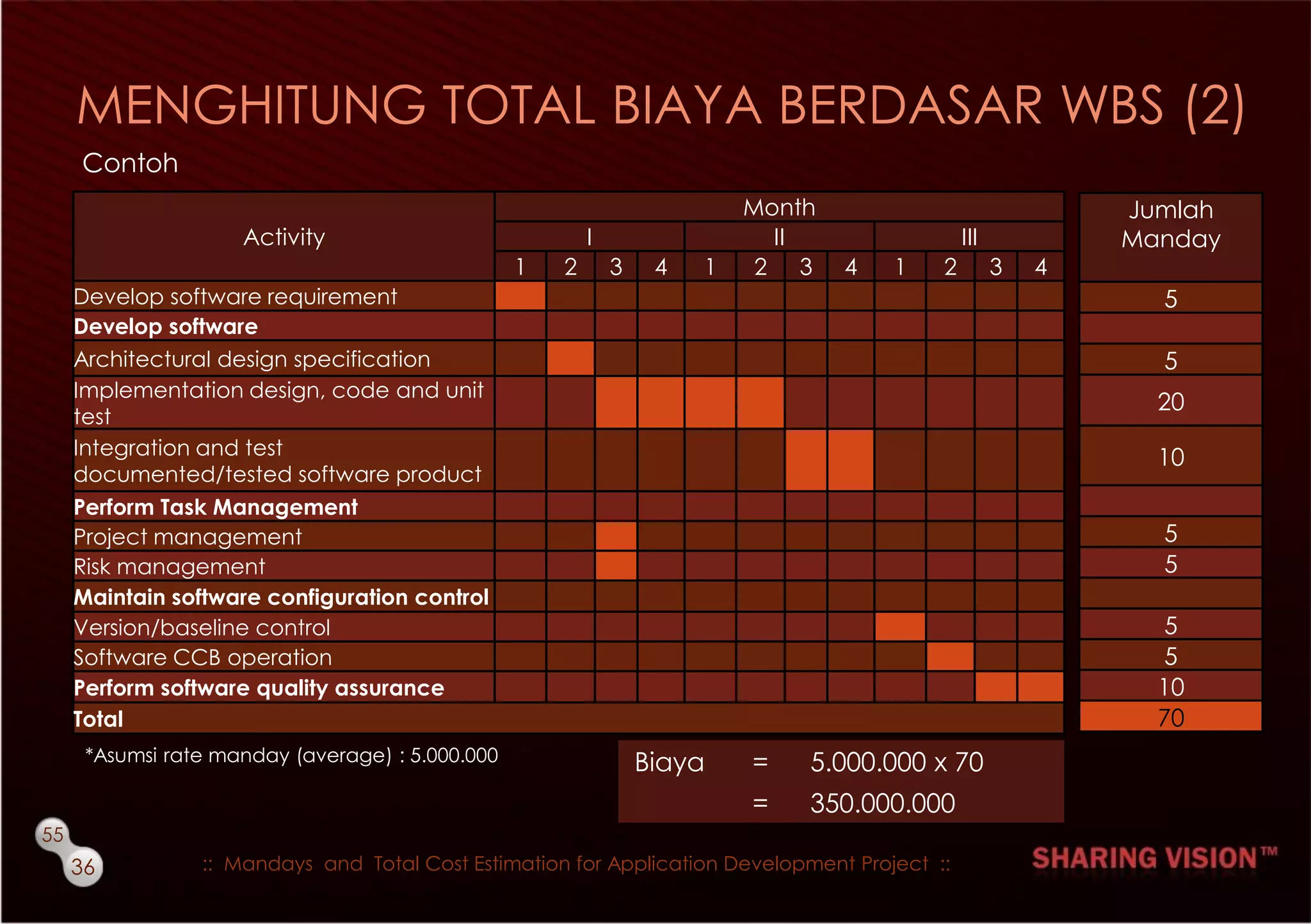 Mandays Dan Total Cost Estimation For Application Development Project | PDF