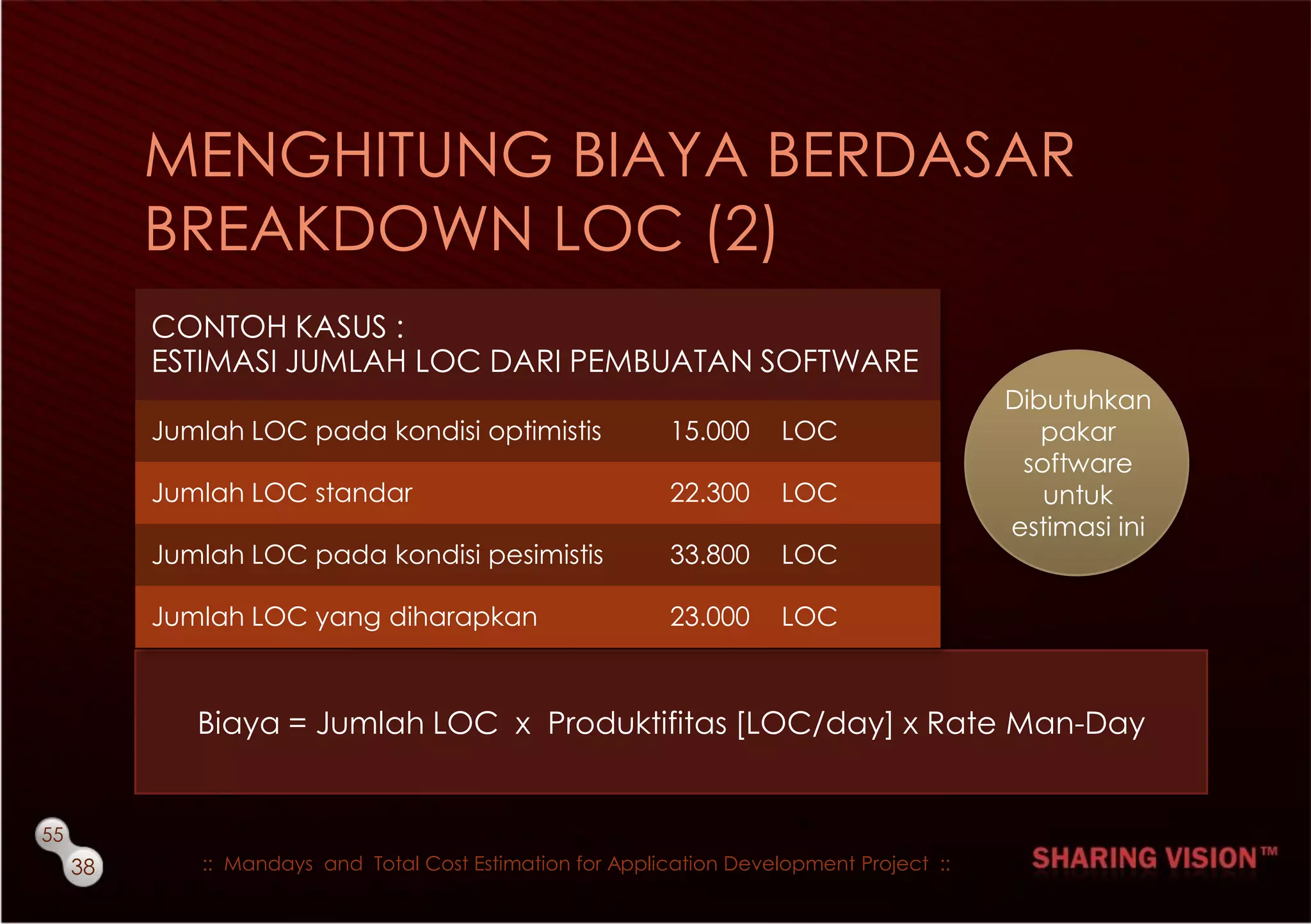 Mandays Dan Total Cost Estimation For Application Development Project | PDF