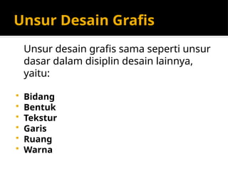 Prinsip Dasar Desain bagi desainer grafis | PPTX