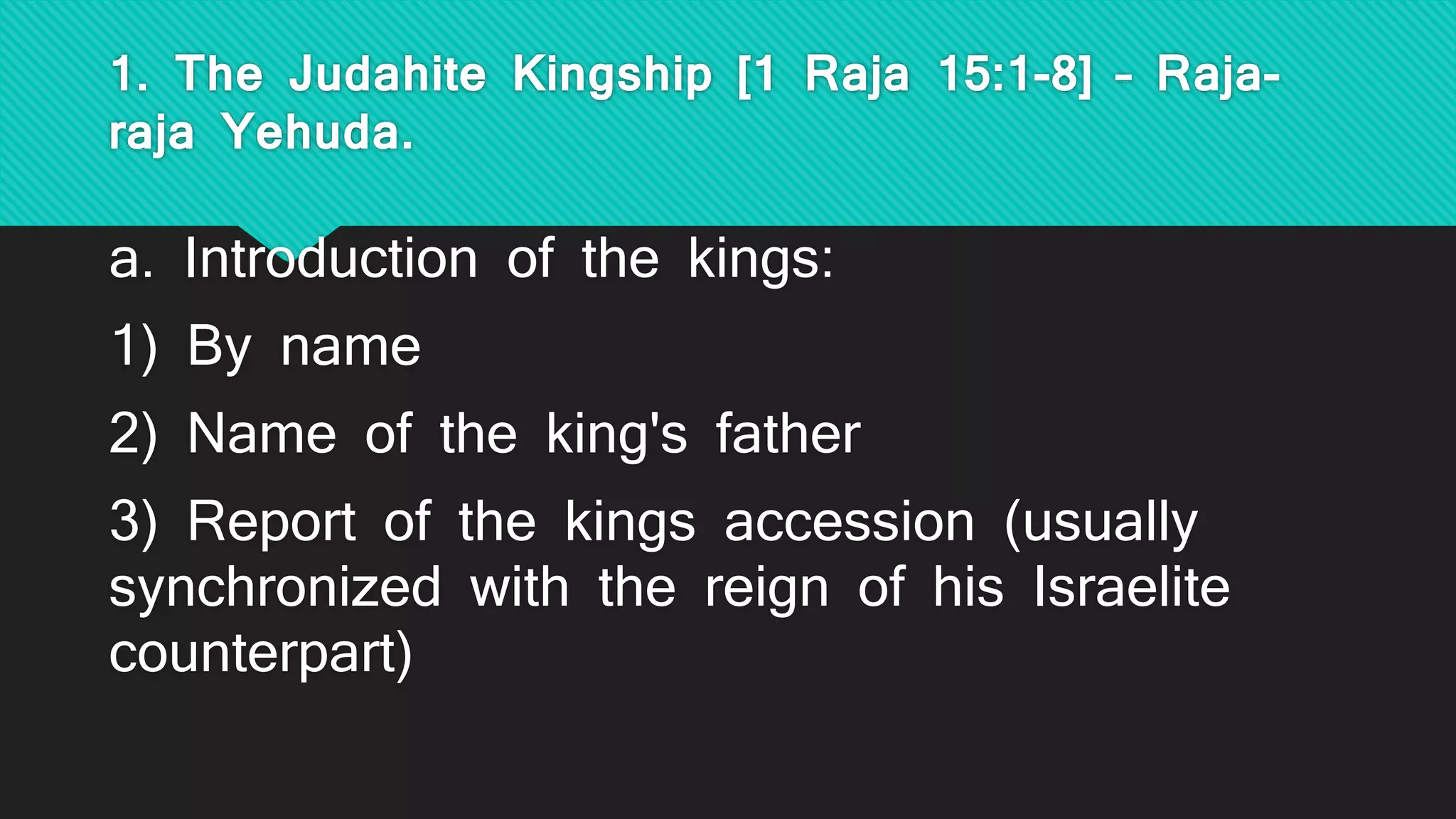 Sesi 10. Kitab Raja-Raja dan figur Salomo dan proyek mercusuar kerajaan ...