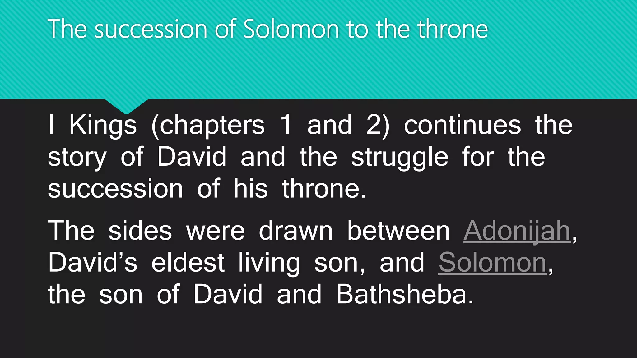 Sesi 10. Kitab Raja-Raja dan figur Salomo dan proyek mercusuar kerajaan ...