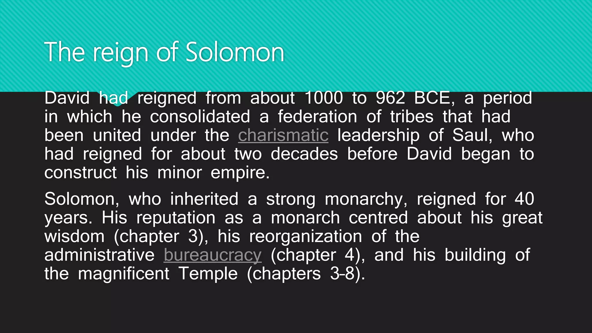 Sesi 10. Kitab Raja-Raja dan figur Salomo dan proyek mercusuar kerajaan ...