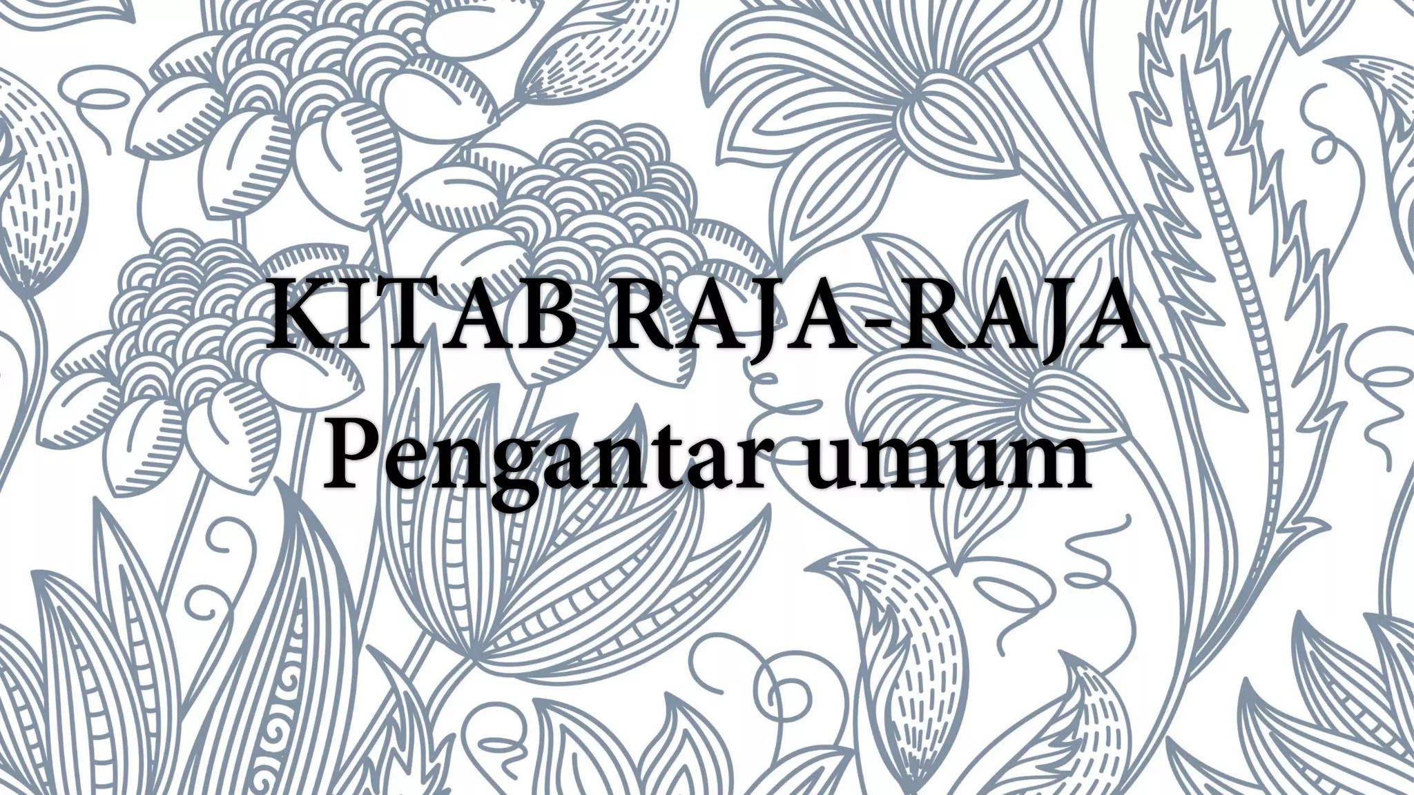 Sesi 10. Kitab Raja-Raja dan figur Salomo dan proyek mercusuar kerajaan ...