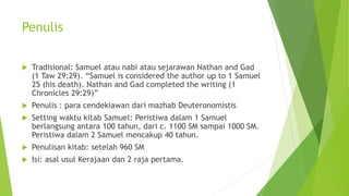 Sesi 10 pengantar kitab samuel | PPTX