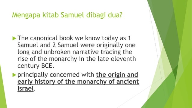 Sesi 10 pengantar kitab samuel | PPT