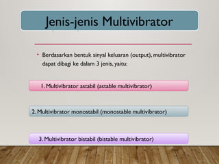 konsep dasar multivibrator, rangkaian elektronik terpadu | PPTX