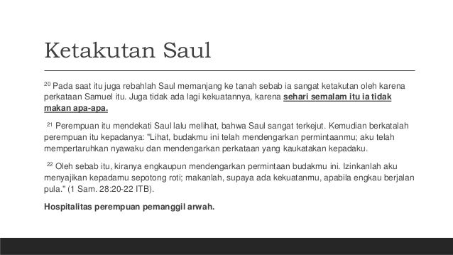Sesi 13 teks dari kitab samuel dengan metode naratif dan historis ...