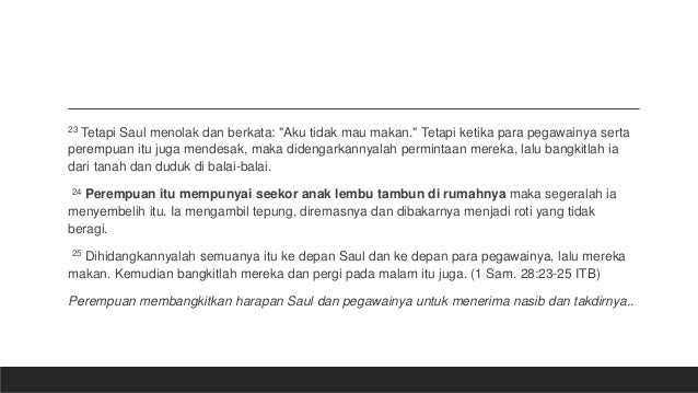 Sesi 13 teks dari kitab samuel dengan metode naratif dan historis ...