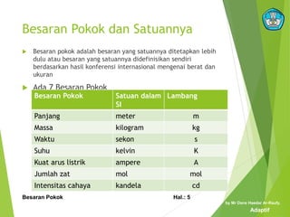 Sesi 1 besaran dan satuan | PPT