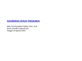 Power Point Sesi pertama Mata Kuliah TESAURUS.ppt