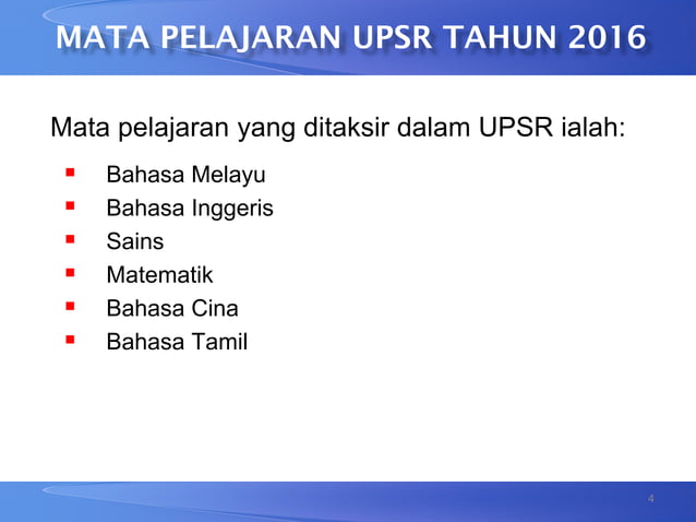 Sesi 1 taklimat format upsr mulai 2016 dan operasi ( | PDF